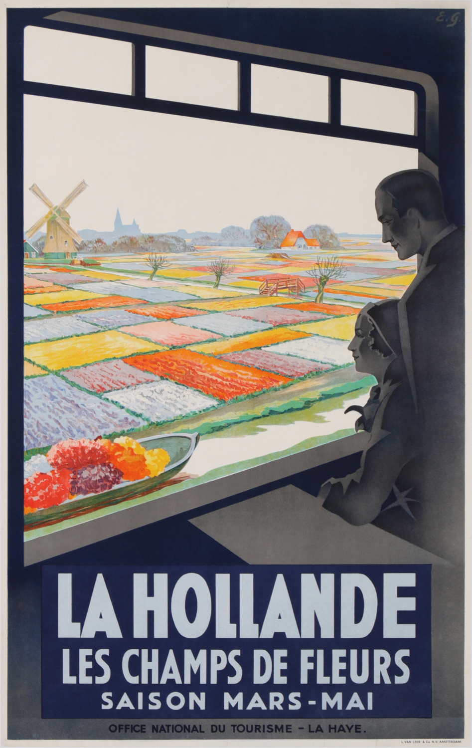 LA HOLLANDE LES CHAMPS DE FLEURS SAISON MARS MAI GALLAND ANDRE