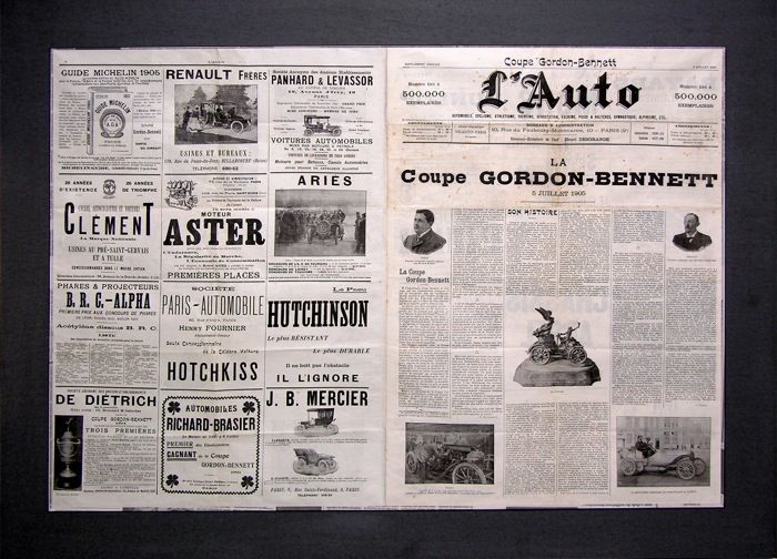 ENCRIER AUTO COURSE KAISER GORDON BENNETT ZRICK W.